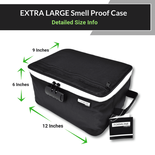 Extra Large Smell Proof Case - Built in Combination Lock (12"x9"x6 ...
